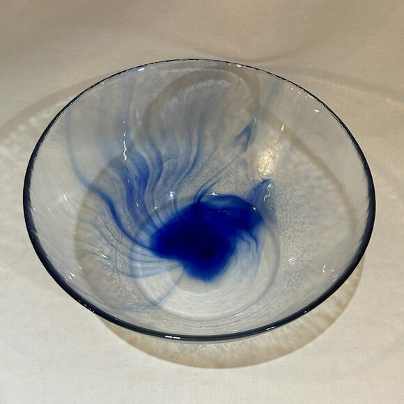Bormioli Rocco | Dining | Bormioli Rocco Cobalt Blue Swirl Clear Glass ...